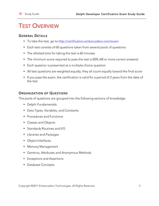 Delphi developer certification study guide | PDF