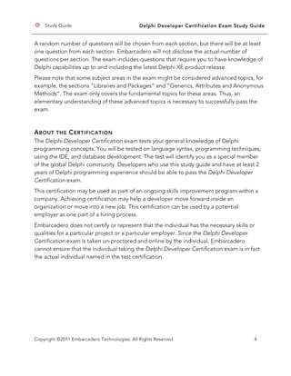 Delphi developer certification study guide | PDF