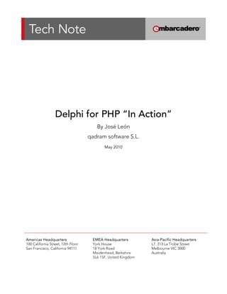 Delphi for PHP “In Action” | PDF | Programming Languages | Computing