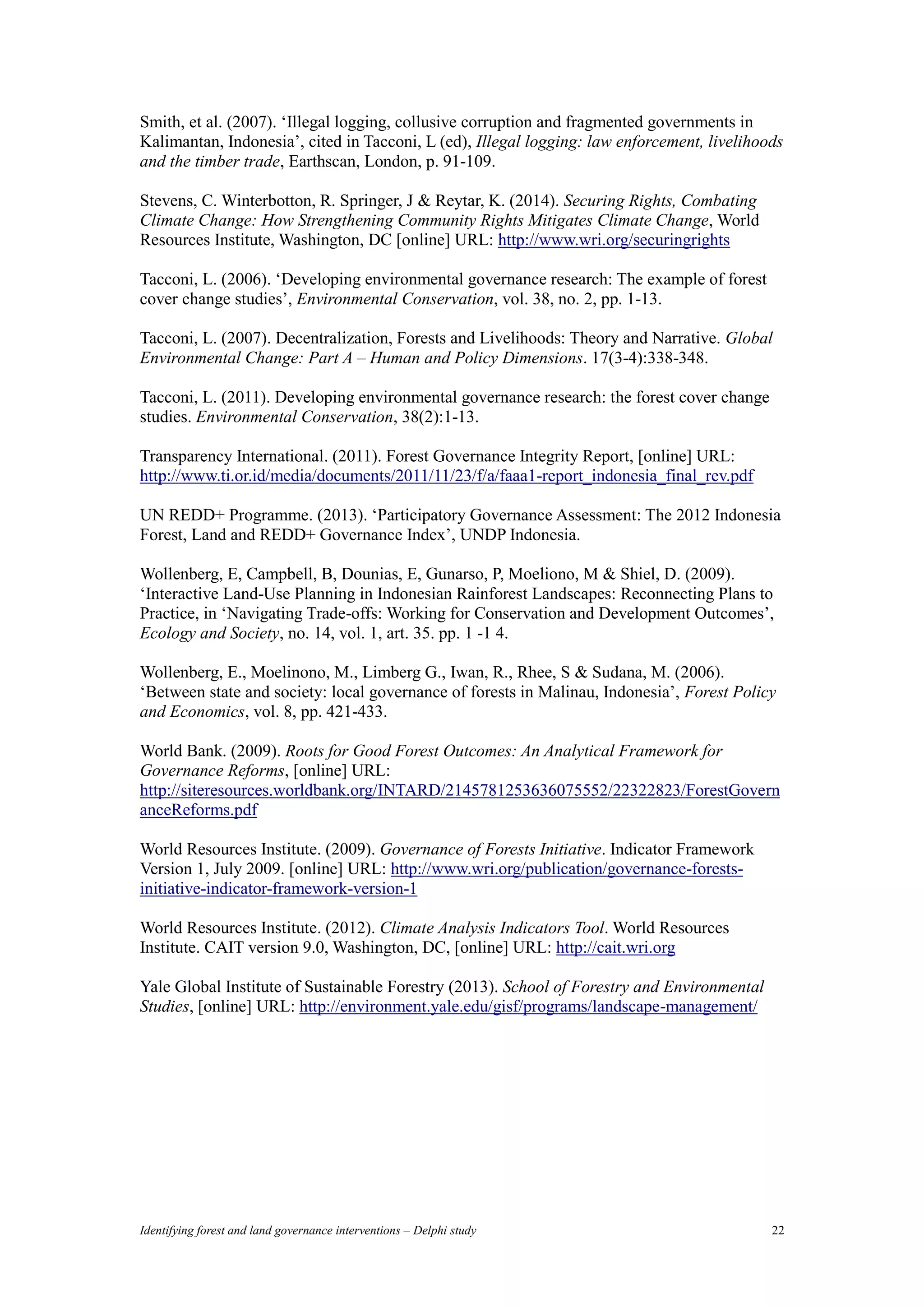 Delphi study-improving-forest-and-land-governance | PDF | Environment | Science