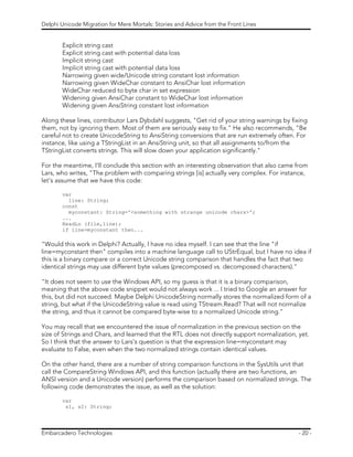 Delphi unicode-migration | PDF