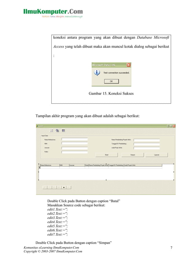 Delphi dengan ms access | PDF