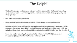 Delphi in community assessment na | PPT
