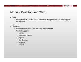 Delphi Prism for iPhone/iPad and Linux with Mono and Monotouch | PDF