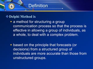 Delphi method ed.3 | PPT
