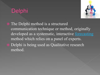 Delphi method ppt | PPTX