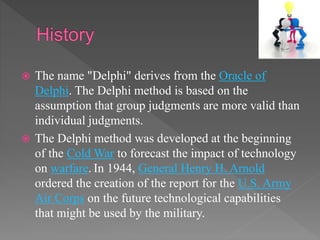 Delphi method ppt | PPTX