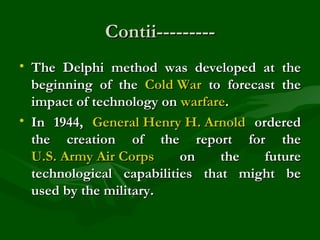 Delphi tecnique | PPT | Science