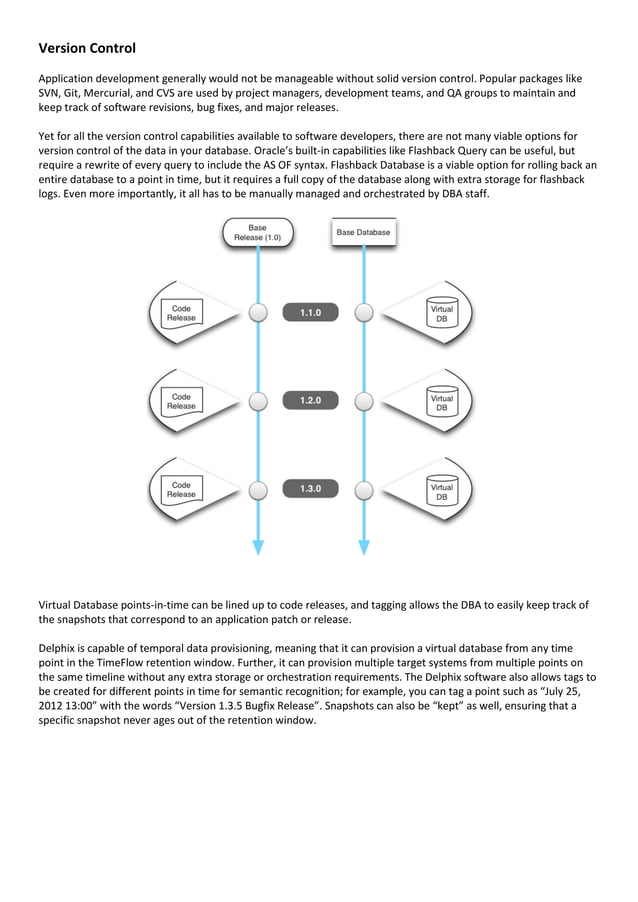 Delphix database virtualization v1.0 | PDF