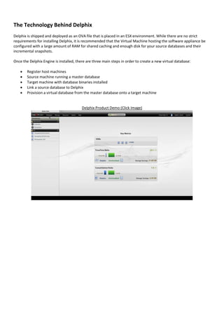 Delphix database virtualization v1.0 | PDF | Databases | Computer Software and Applications