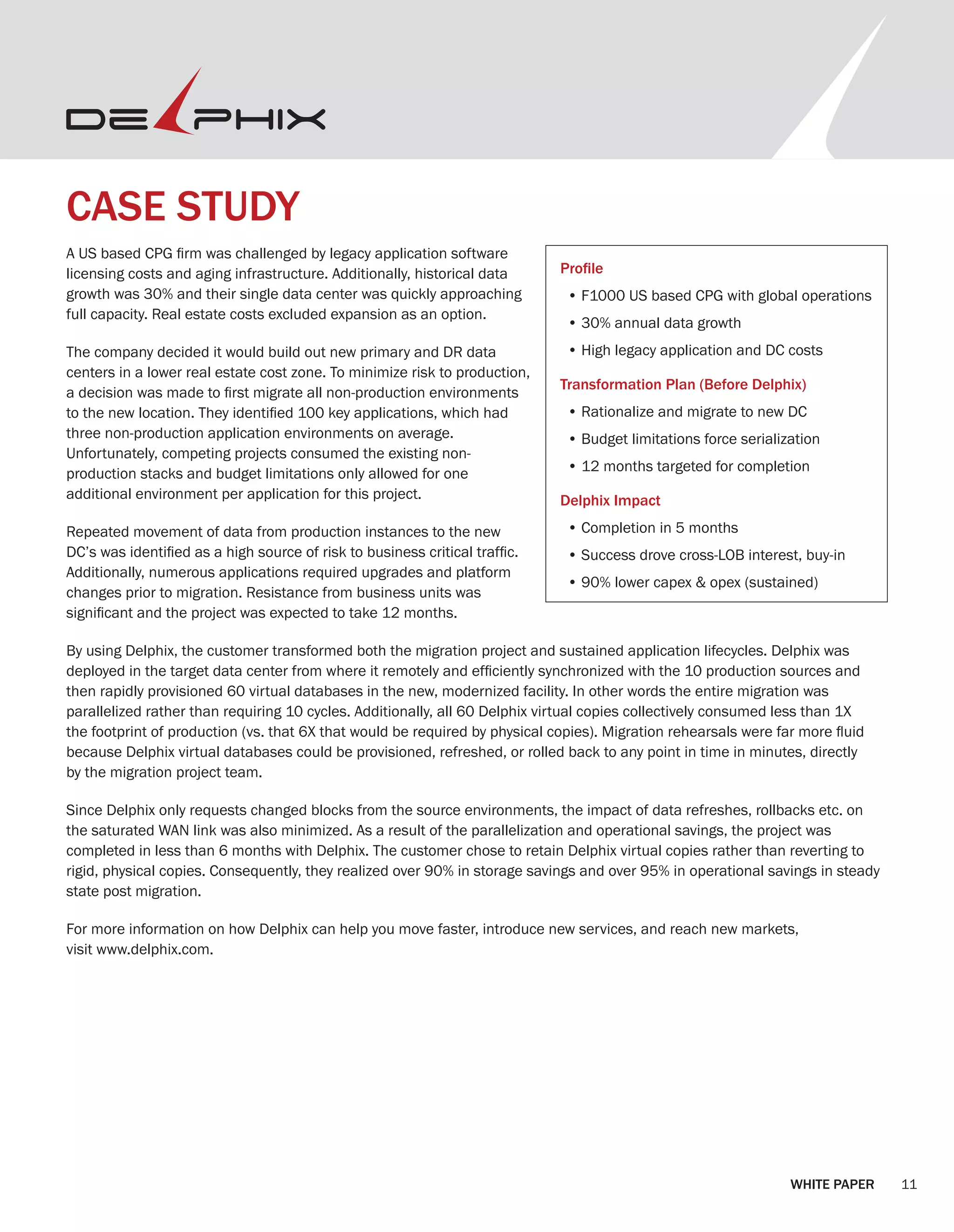 Delphix modernization whitepaper | PDF