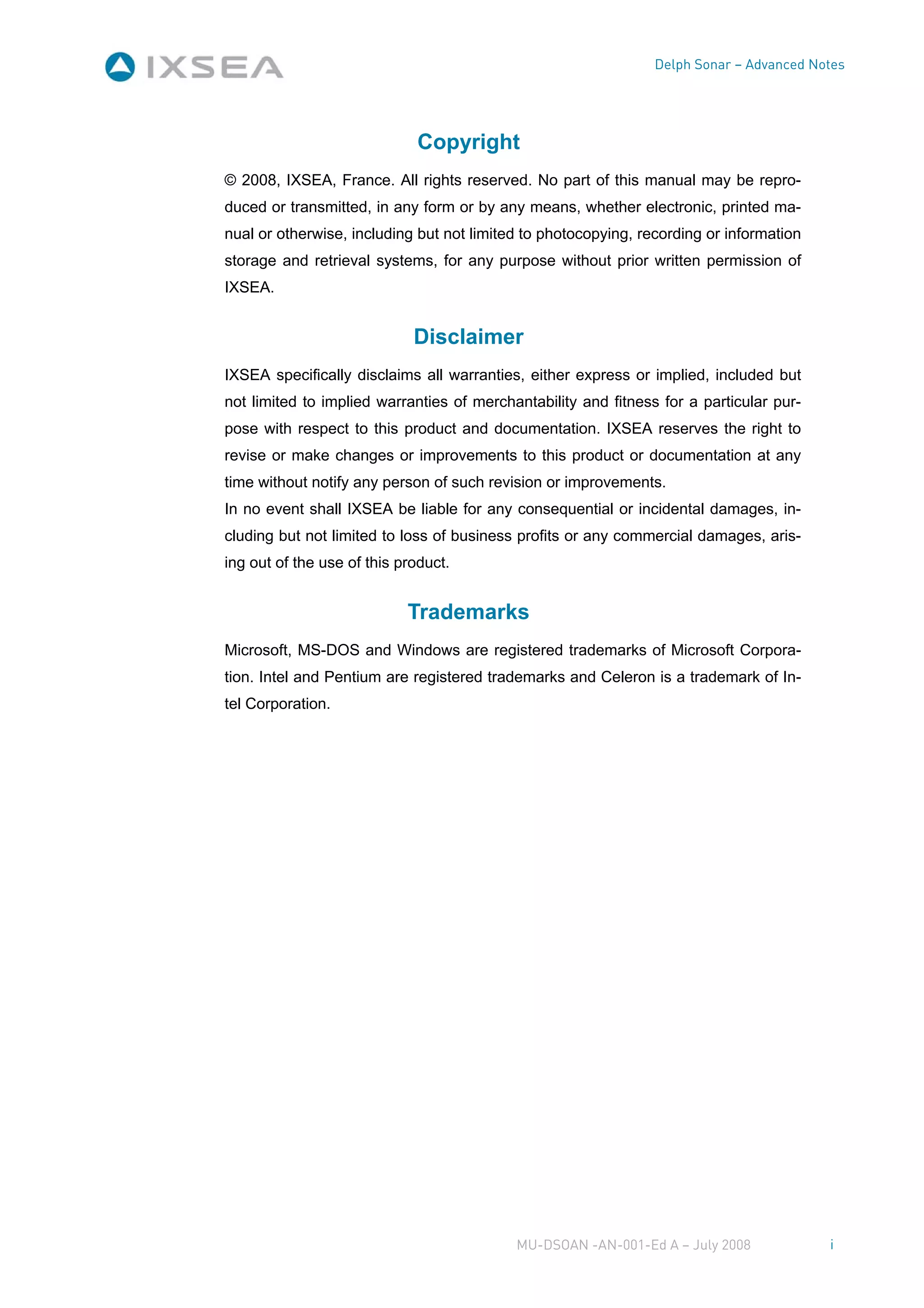 DELPH Sonar Advanced Notes | PDF