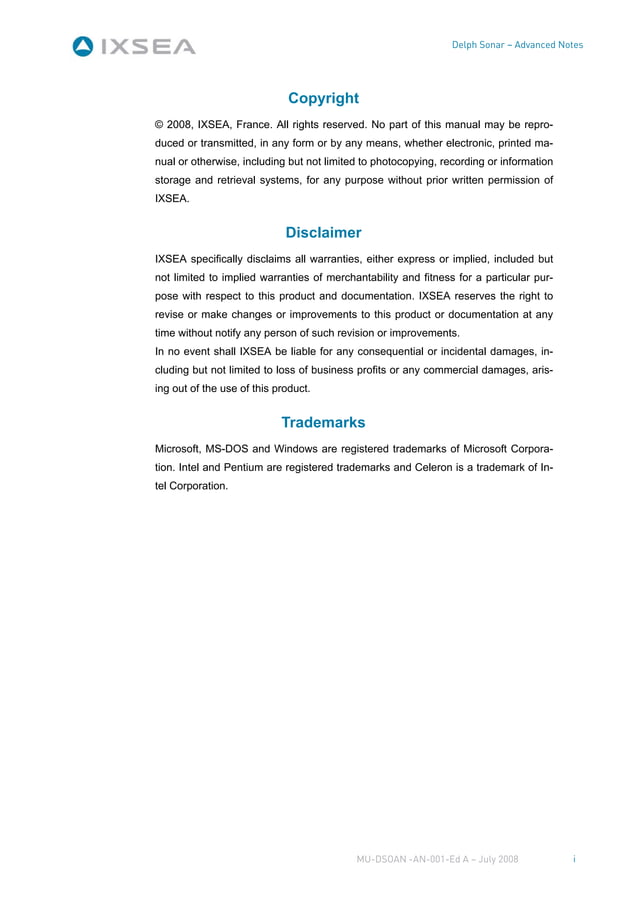 DELPH Sonar Advanced Notes | PDF