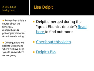 Delpit | PPTX | Education