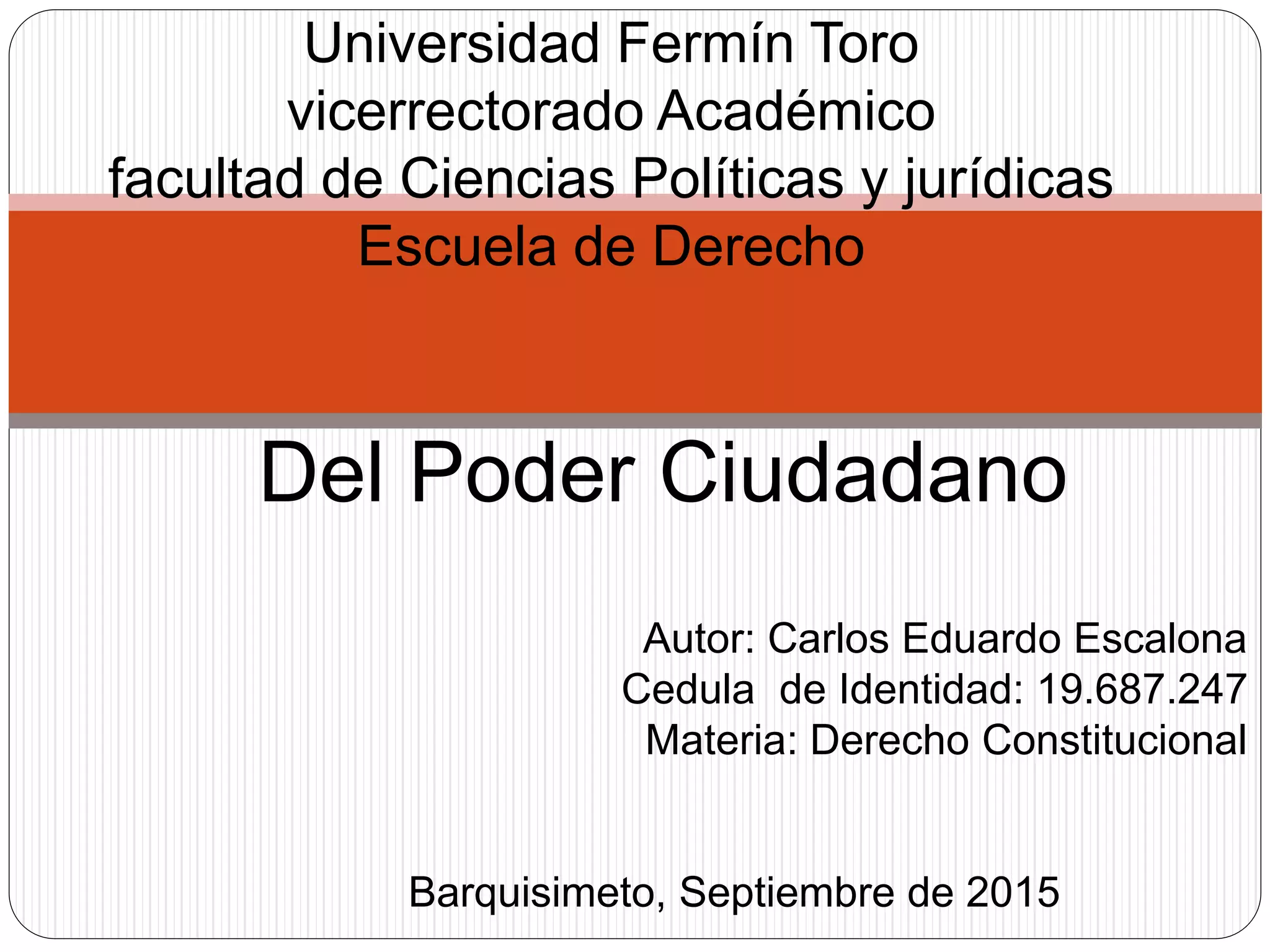 Del poder ciudadano presentacion | PPT