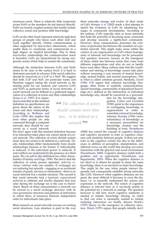 Knowledge Sharing in an Emerging Network of Practice | PDF