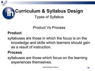 Delta 3 curriculum & syllabus design and course planning | PPT