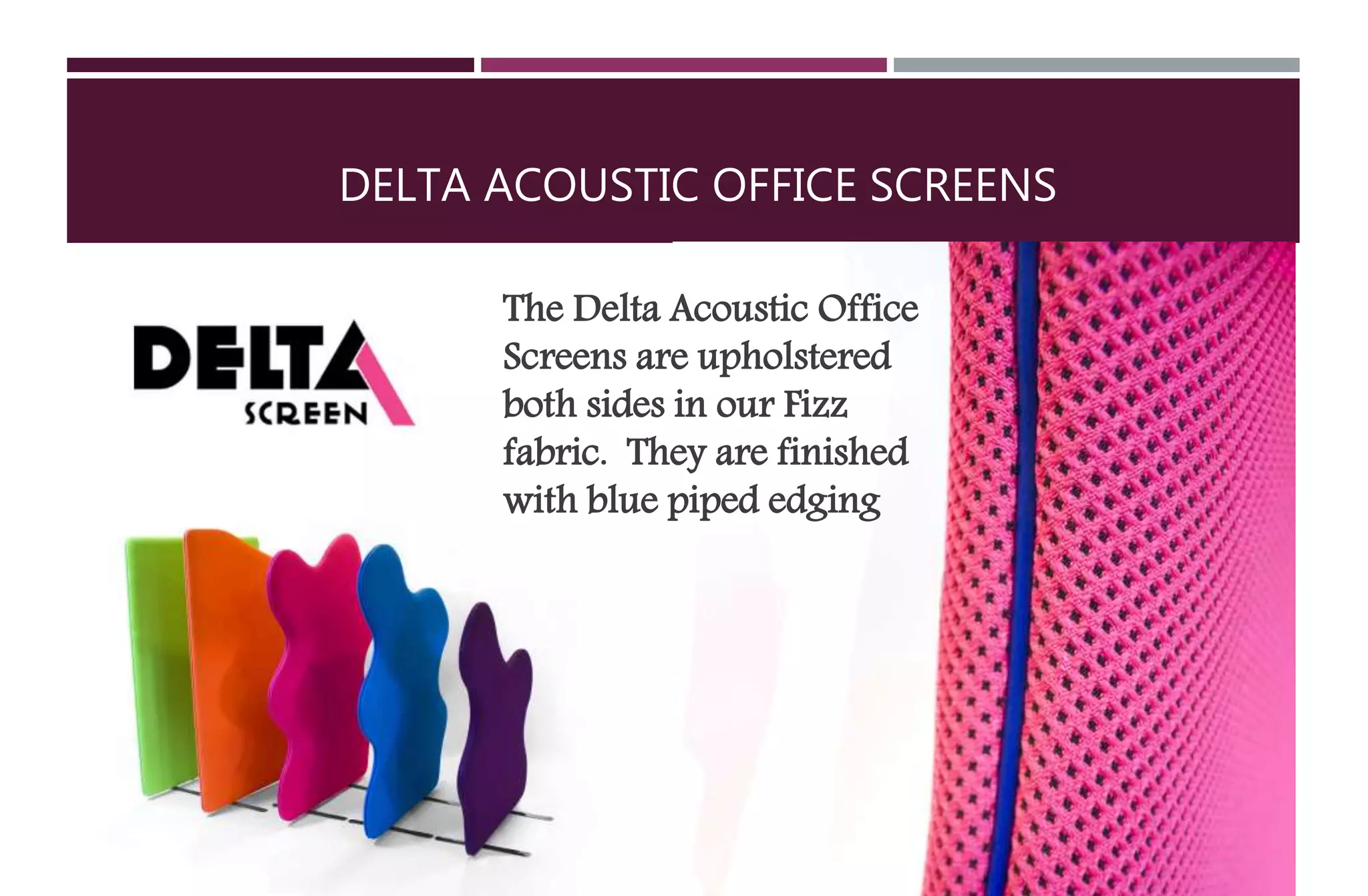 Delta Acoustic Office Screens | PPT