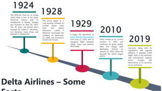 Delta Airlines - Some Facts You Shall Know | PPTX | Air Travel | Travel ...