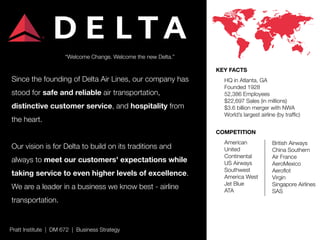 Delta Airlines Business Strategy | PDF