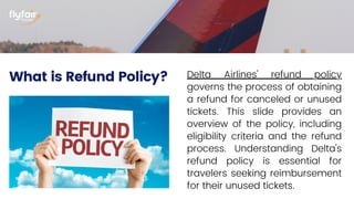 Delta Airlines Cancellation and Refund Policy | PDF