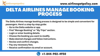 Delta Airlines Manage Booking & Process | PPT