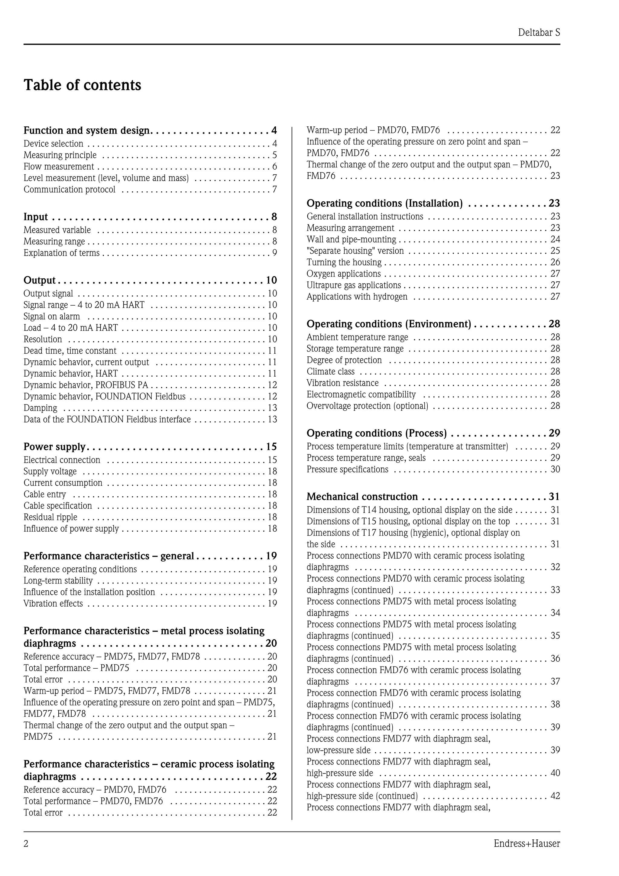 Deltabar s pmd70 pmd 75 fmd 76_fmd 77_fmd 78-endress+hauser datasheet ...