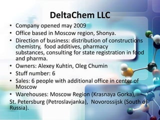 Delta chem llc for europages | PPTX