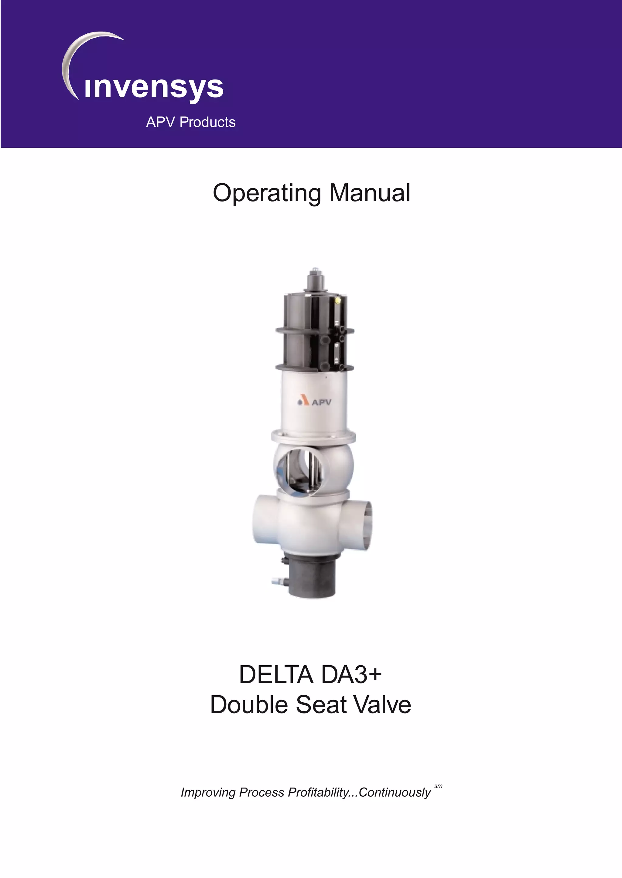 APV DELTA DA3+ Double Seat Valve | PDF