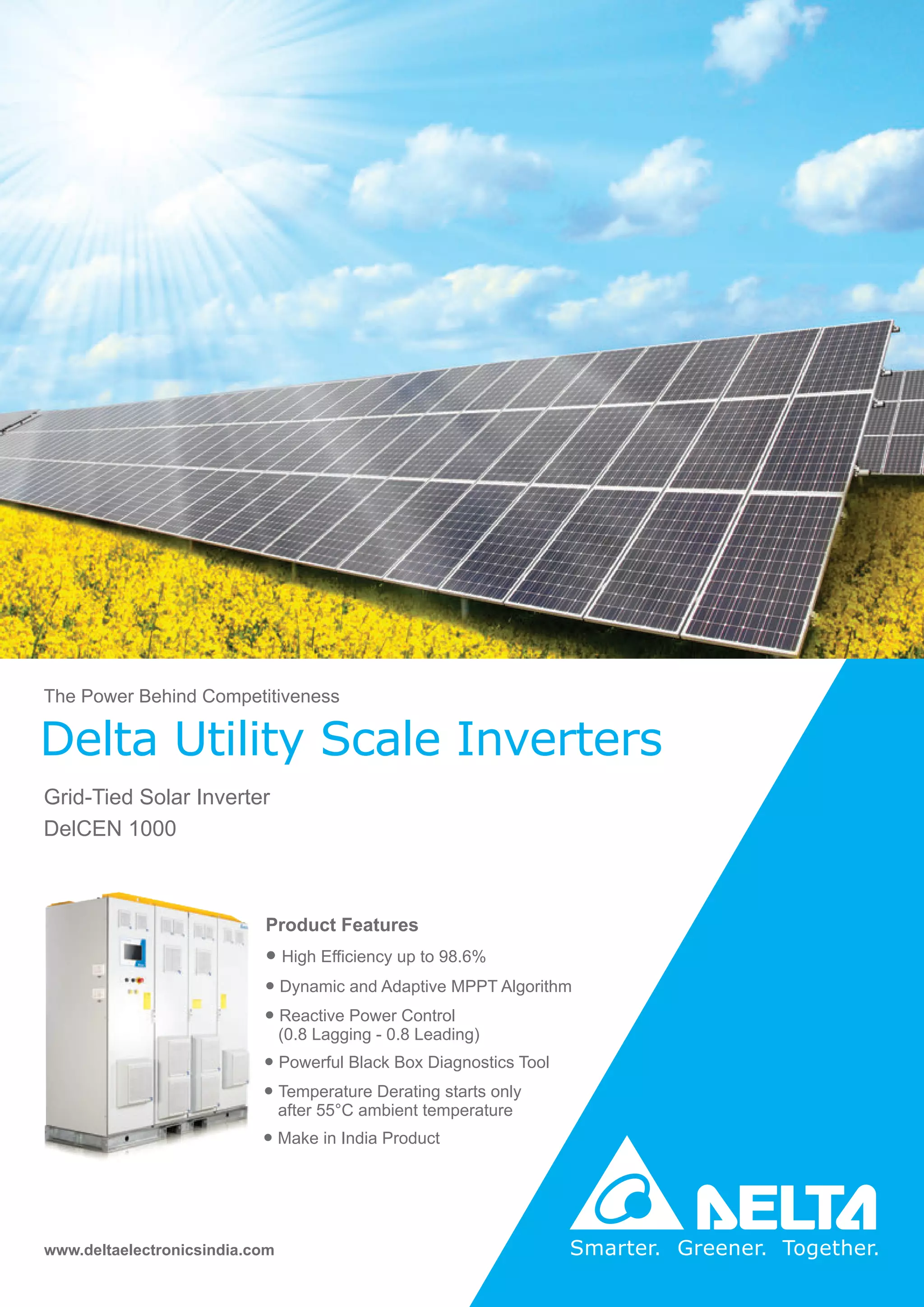 Delta DelCEN 1000 1Mw central inverter | PDF