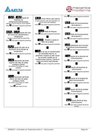 Delta dta controlador de temperatura - instrucciones | PDF