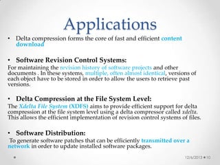 Delta encoding in data compression by Nisha Menon K studying mtech at ...
