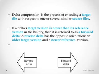 Delta encoding in data compression by Nisha Menon K studying mtech at fisat | PPSX