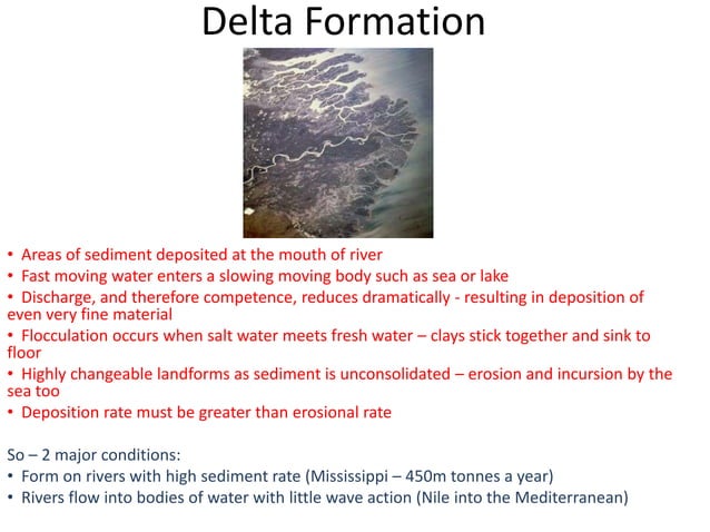 Delta formation | PPTX | Geography | Science