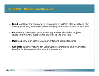Delta Gold Corporation | PDF
