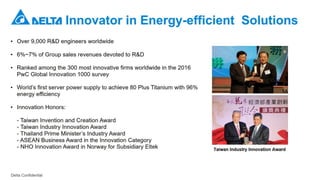 Delta Electronics Group Presentation 2020 | PDF