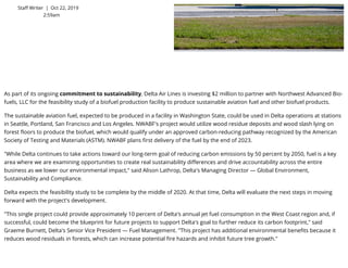 Delta invests $2M in Study for Potential Biofuel Facility | PDF | Air ...
