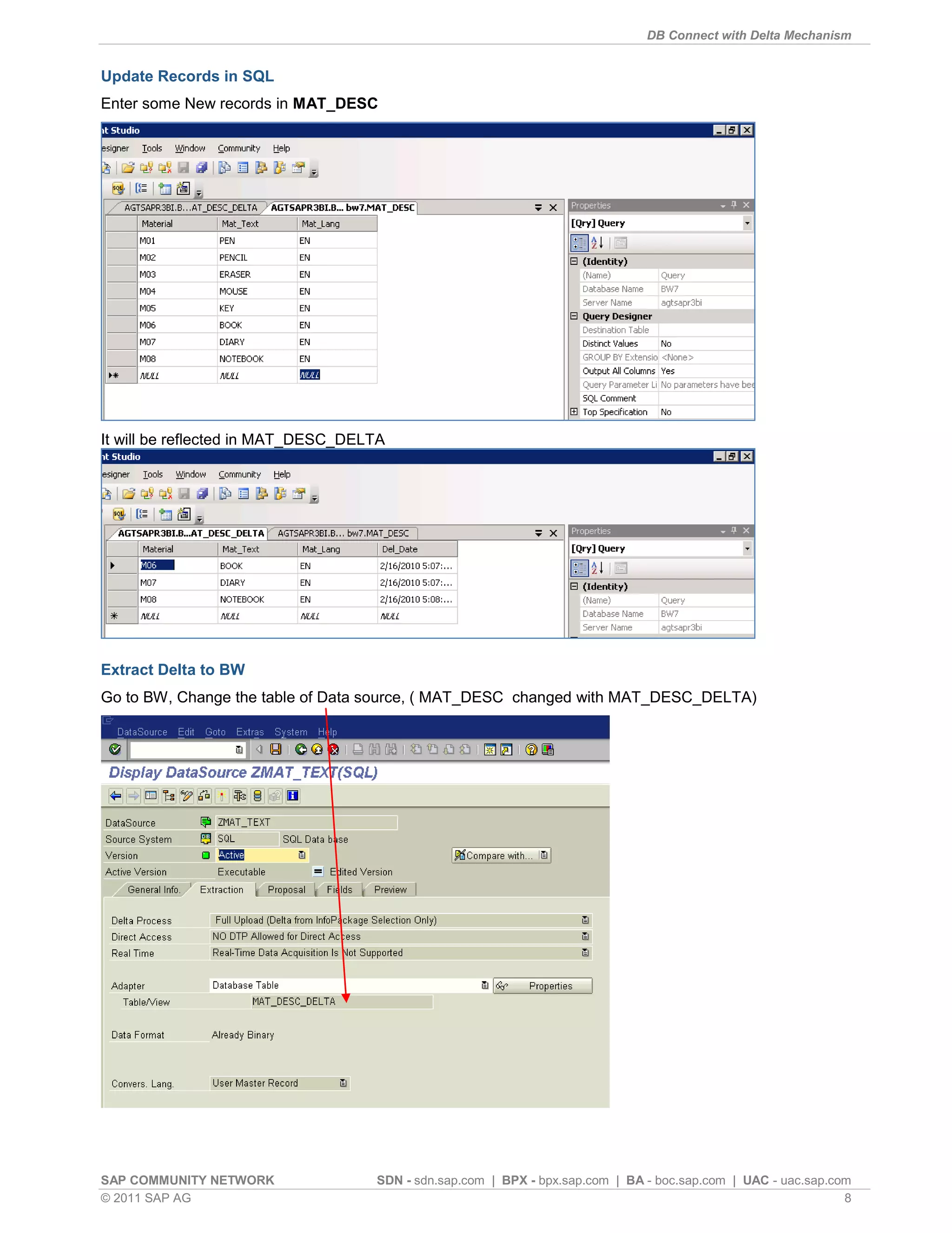 Delta machenism with db connect | PDF