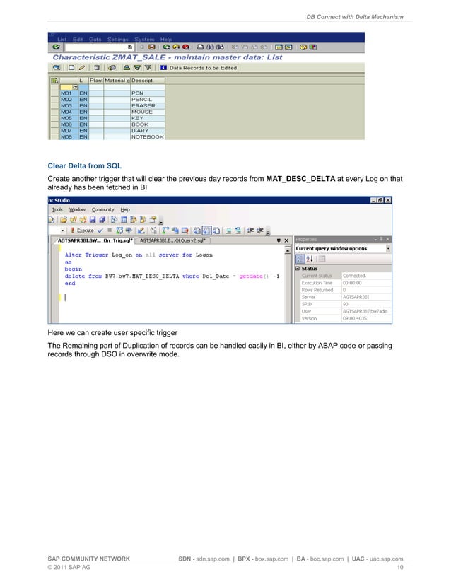 Delta machenism with db connect | PDF