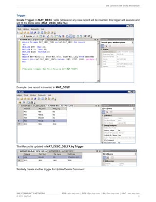 Delta machenism with db connect | PDF | Databases | Computer Software and Applications