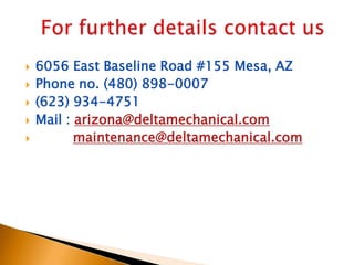 Heating and Cooling Service By Delta Mechanical | PPT