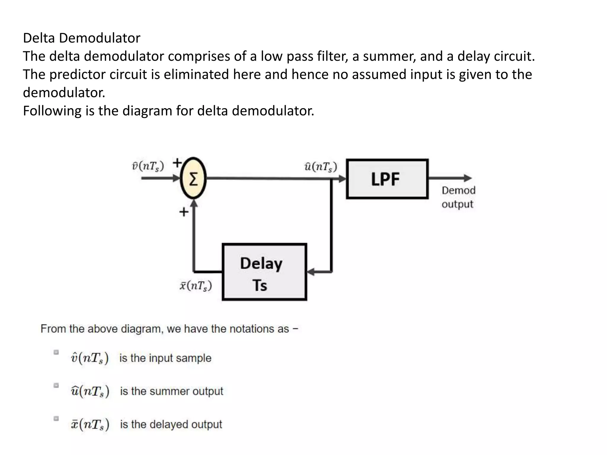Delta Modulation.pptx | Digital Audio | Computer Software and Applications