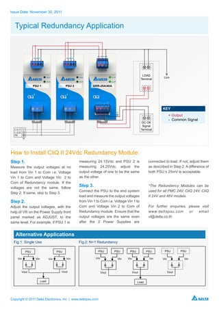 DeltaPSU E-News CliQ II Redundancy Solutions | PDF