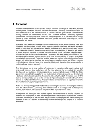 Deltares strategic plan 2008 2012 | PDF | Environment | Science