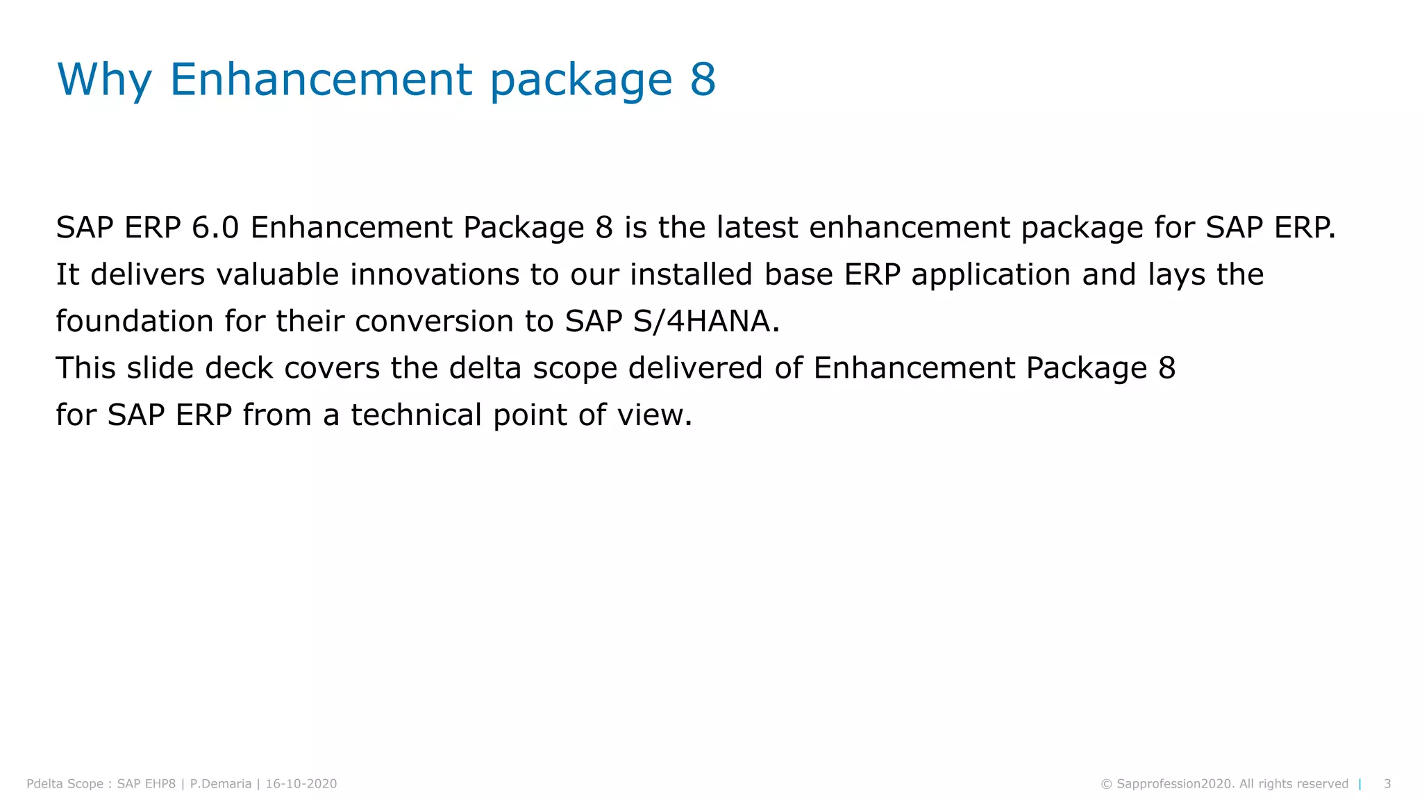 Delta scope sap ehp8 for SAP ERP 6.0 (Technical View) | PDF