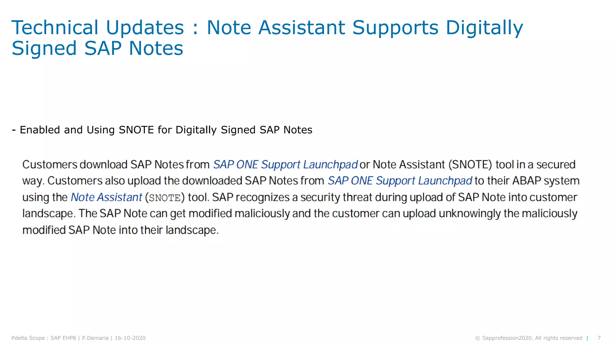 Delta scope sap ehp8 for SAP ERP 6.0 (Technical View) | PDF