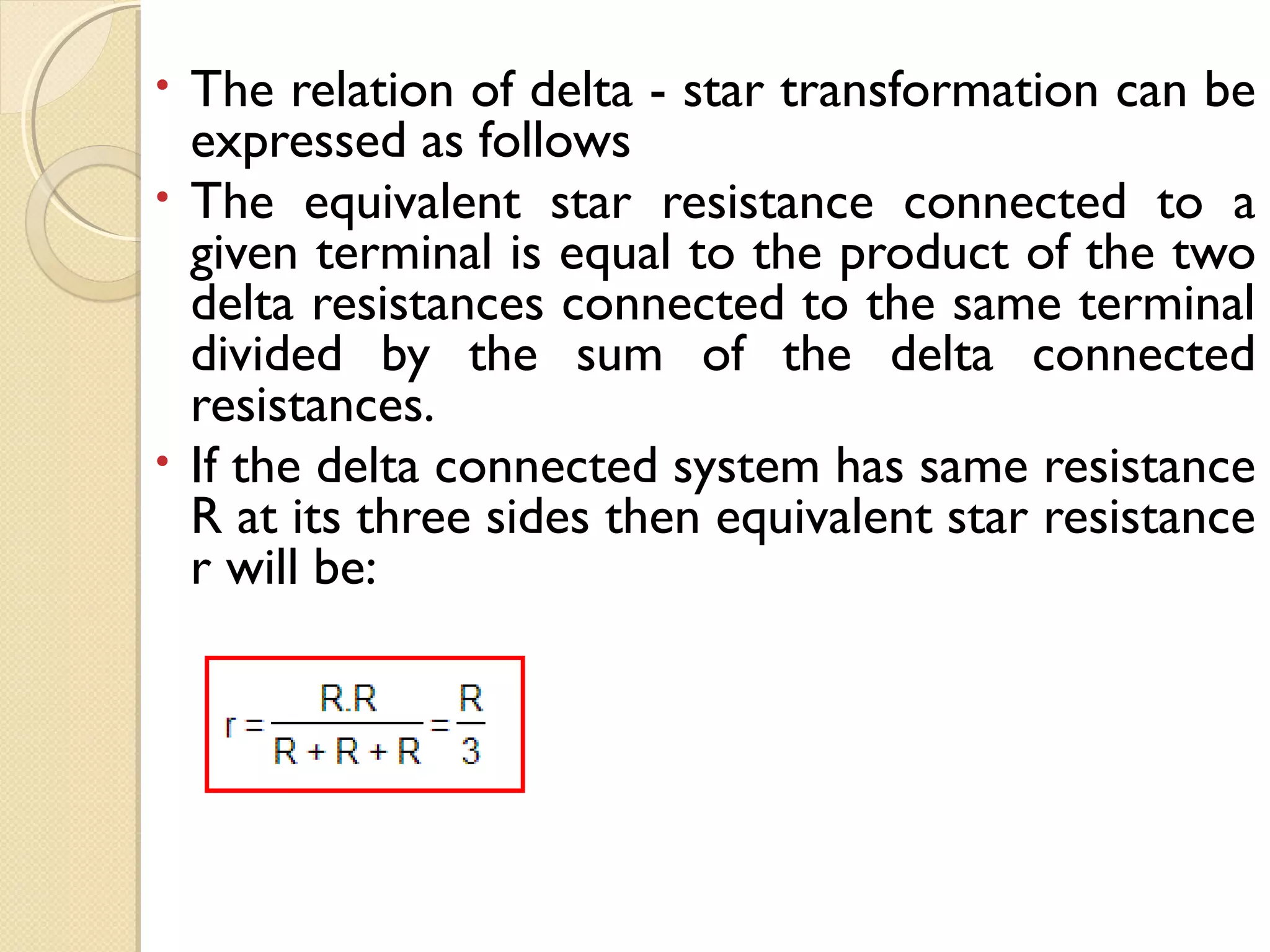 Delta star relationship (1) | PPT