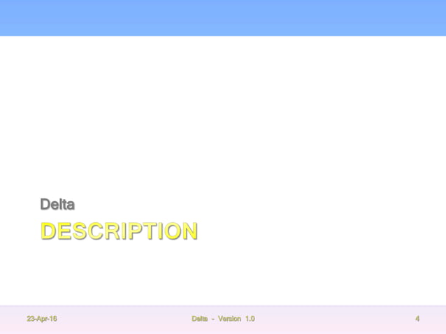 Delta user manual | PPTX