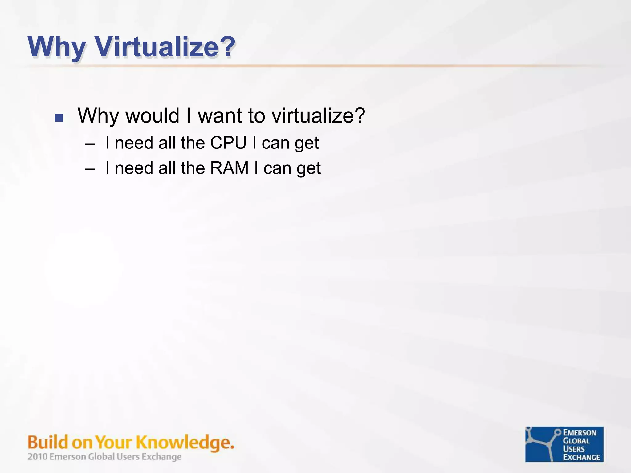 DeltaV Development Systems in a Virtualized Environment | PPT
