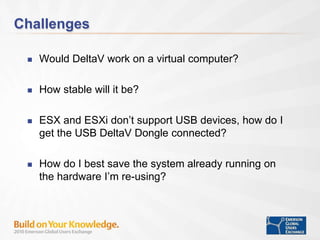 DeltaV Development Systems in a Virtualized Environment | PPT